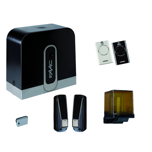 Automatisme de fermeture portail coulissant CYCLO KIT INTEGRAL 24V (FAAC 720) - Clôtures Caudevel